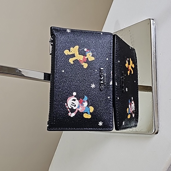 Coach | Bags | Coach Cm726 Disney Collab Black Leather Goofy Mickey ...